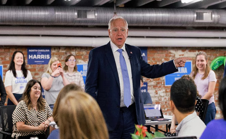 US ELECTION: టిమ్‌వాల్జ్‌కు తప్పిన ప్రమాదం | Tim Walz Unhurt After His ...