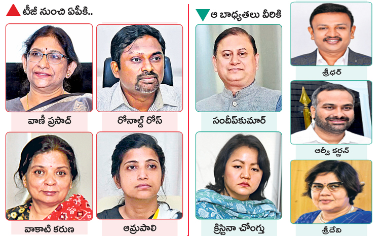 ఐఏఎస్‌ల విభజన వివాదానికి తెర | Five IAS officers relieved from ...