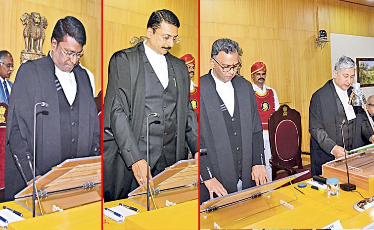 హైకోర్టు జడ్జీలుగా ముగ్గురు ప్రమాణం | newly appointed three additional ...