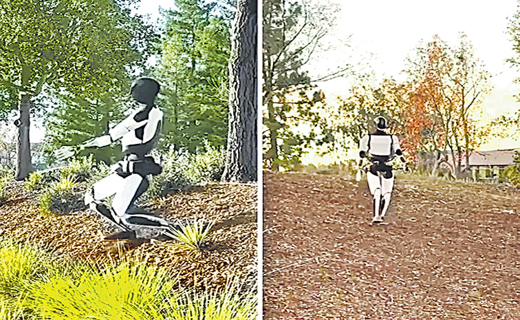 జారి పట్టుతప్పినా పడిపోని ఒడుపు | Robot stumbles like a human | Sakshi