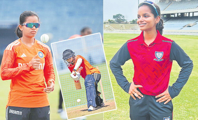 ఇంటి పేరు కేసరి.. ఆటలో నేర్పరి.. | Talent Of Cricket Player Drithi ...