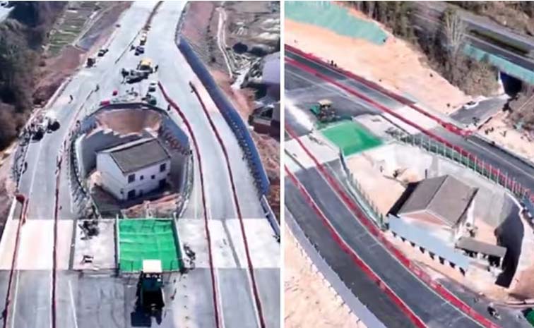 హైవే మధ్యలో రెండంతస్తుల ఇల్లు..! ఎక్కడంటే.. | Strong Nail House Owner ...