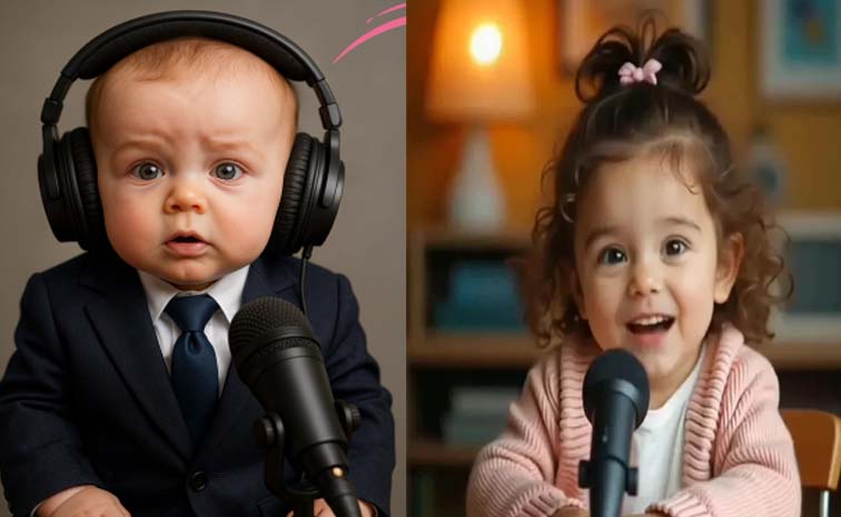మొన్న ‘గిబ్లీ’ నేడు బేబీ పాడ్‌కాస్ట్‌.. | Baby Podcast AI Video ...