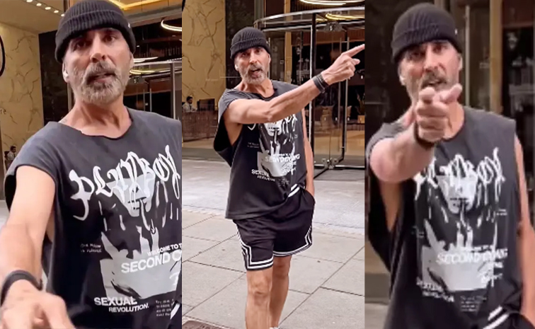 ఏయ్‌ బాబూ, ఫోన్‌ తీయ్‌.. హీరో వార్నింగ్‌.. వీడియో వైరల్‌ | Akshay Kumar ...