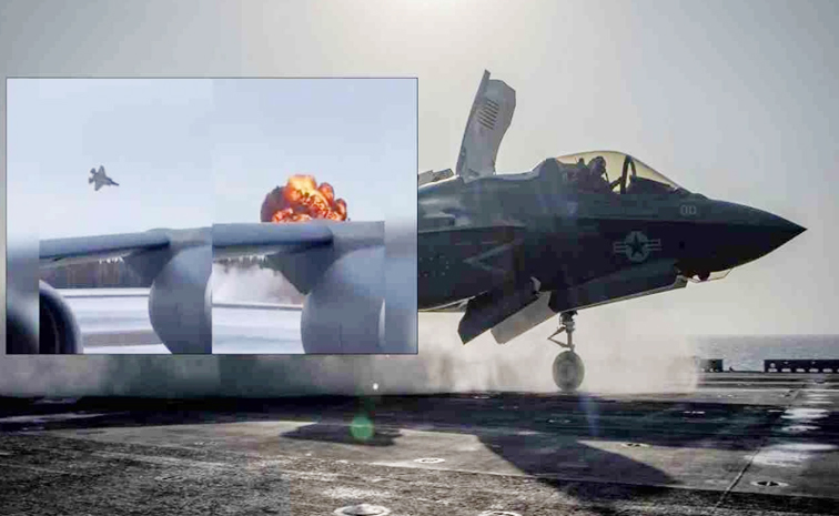 Alaska F-35 jet crash: గింగిరాలు తిరుగుతూ కుప్పకూలిన ఫైటర్‌ జెట్‌ | US ...