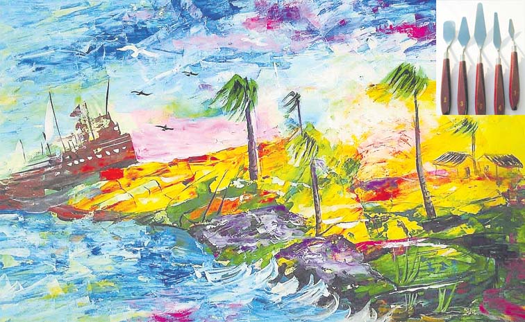 నైఫ్‌తో.. నైస్‌ పెయింటింగ్‌..! | Painting With A Knife Retired Art ...