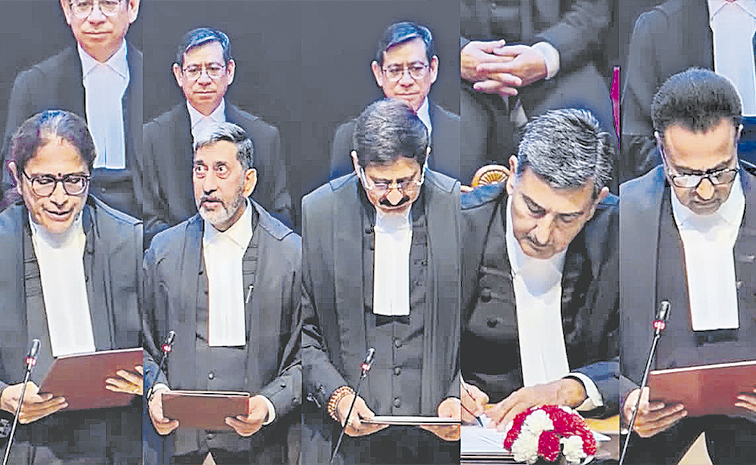 ఐదుగురు జడ్జీల ప్రమాణ స్వీకారం | Five New Supreme Court Judges Take ...