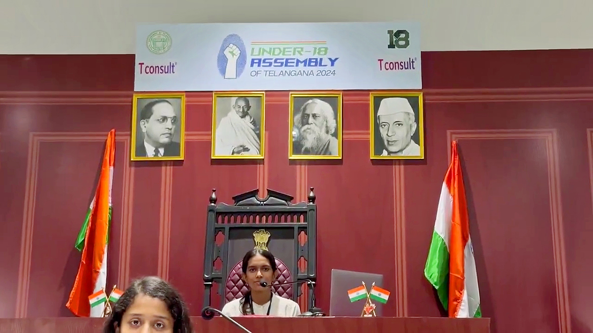 స్టూడెంట్ల మాక్‌ అసెంబ్లీలో సీఎం రేవంత్‌ (ఫొటోలు) | CM Revanth Reddy ...