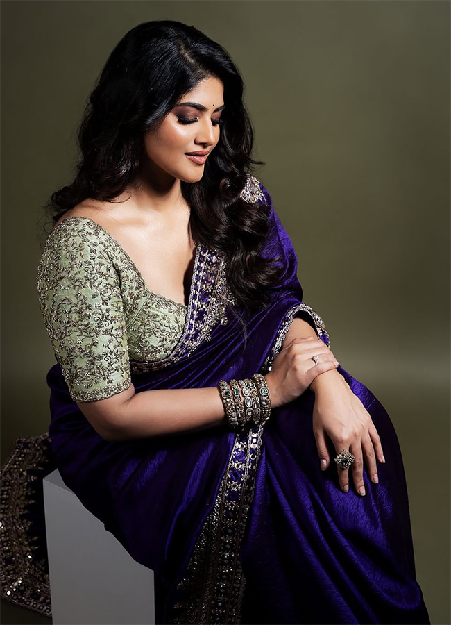 నీలి రంగు చీరలో అదరగొడుతున్న హీరోయిన్ మేఘ ఆకాష్ (ఫొటోలు) | Actress ...