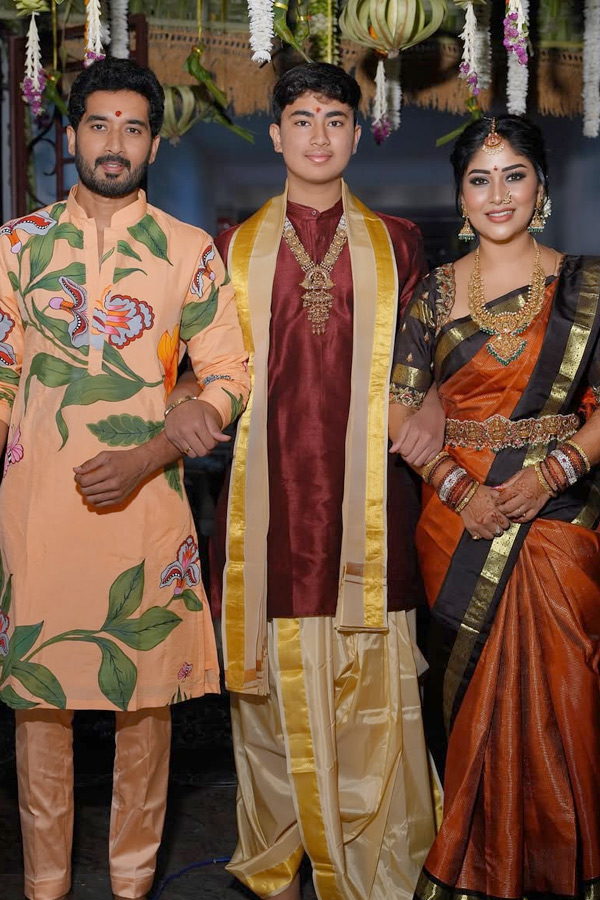 కుమారుడి ధోతి వేడుక.. ఫోటోలు షేర్ చేసిన బుల్లితెర నటి మంజుల (ఫొటోలు ...