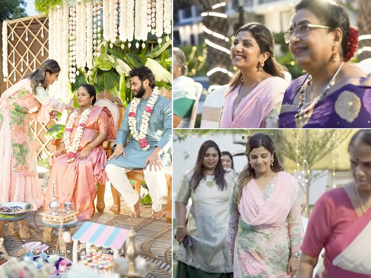 తమిళ నటుడి భార్య సీమంతం.. రంభ సందడి (ఫొటోలు) | Actress Rambha Attend ...