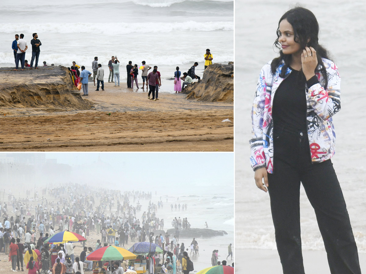 విశాఖపట్నం సాగరతీరంలో సండే సందడి (ఫొటోలు) | Huge Number Of Tourists And ...