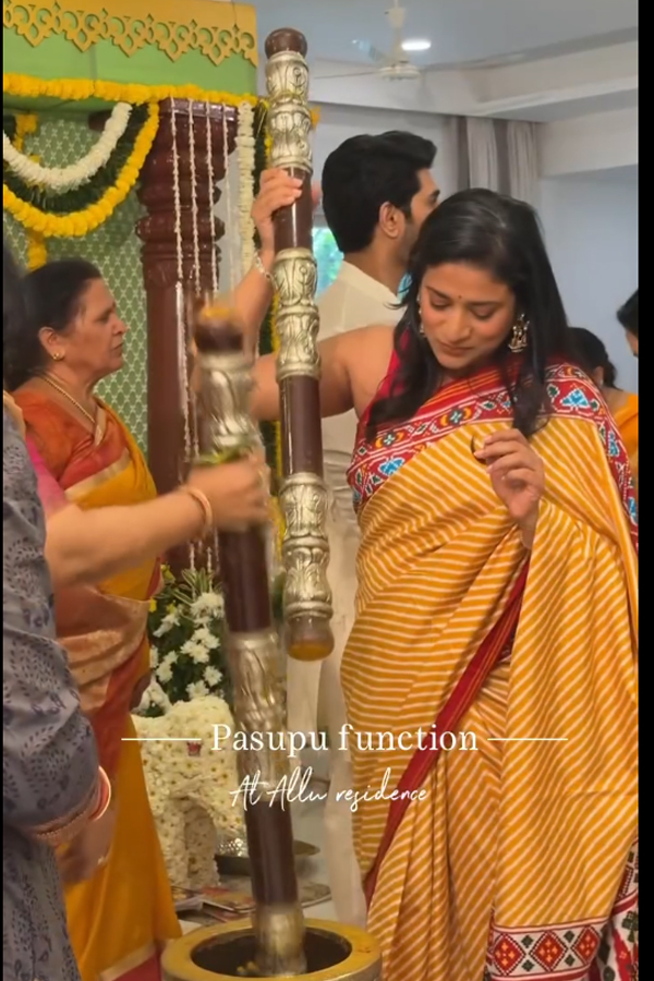 టాలీవుడ్ హీరో అల్లు శిరీష్ హల్దీ వేడుక (ఫొటోలు) | Allu Sirish Shares ...